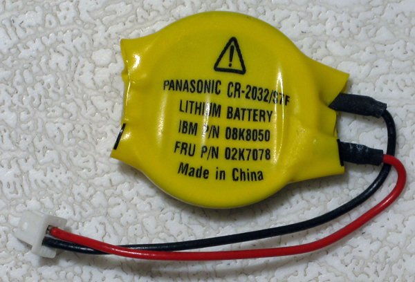 IBM THINKPAD R50 R51 R52 R60 BIOS CMOS BATTERY 02K7078
