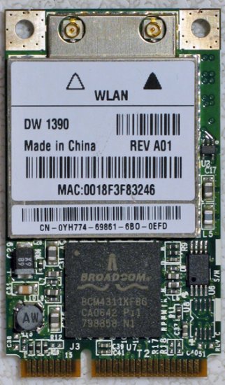 DELL INSPIRON 1501 E1505 PCI WiFi CARD DW 1390 YH774