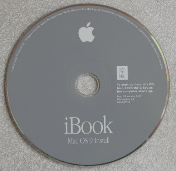 APPLE MAC IBOOK G3 INSTALL CD MAC OS VERISON 9.2.2