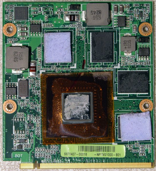 ASUS G50V G50VT 512MB NVIDIA 9700M GT VIDEO / GRAPHIC CARD 08G2015GV201