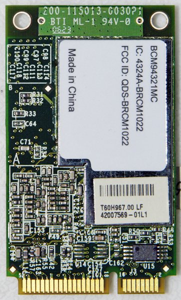 OEM DELL XPS M1710 E1505 E1705 PCI WIFI WIRLESS CARD WLAN 802.11 N/G/B ...