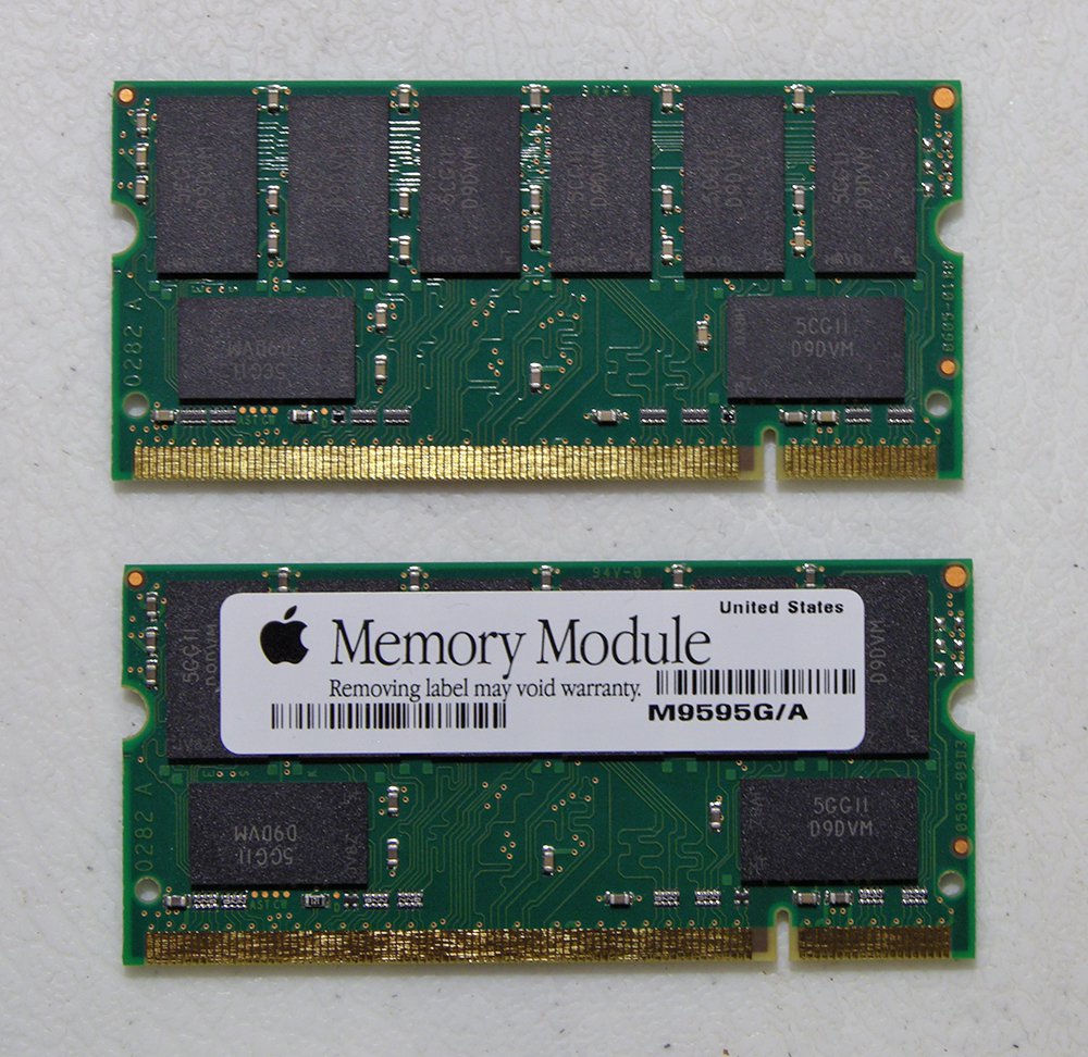 GENUINE APPLE MAC POWERBOOK G4 12" 15" 17" 1GB (2X512MB) DDR PC2700 RAM ...