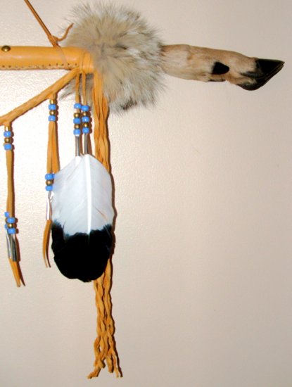 Indian Dance Staff Deer Antler & Dreamcatcher Native American made