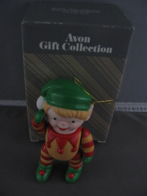 Santa and friends action ornaments little elf Avon Christmas ornament