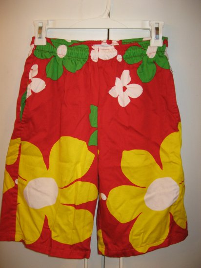 Original Jams World Surf Line Hawaii Board shorts S big flowers