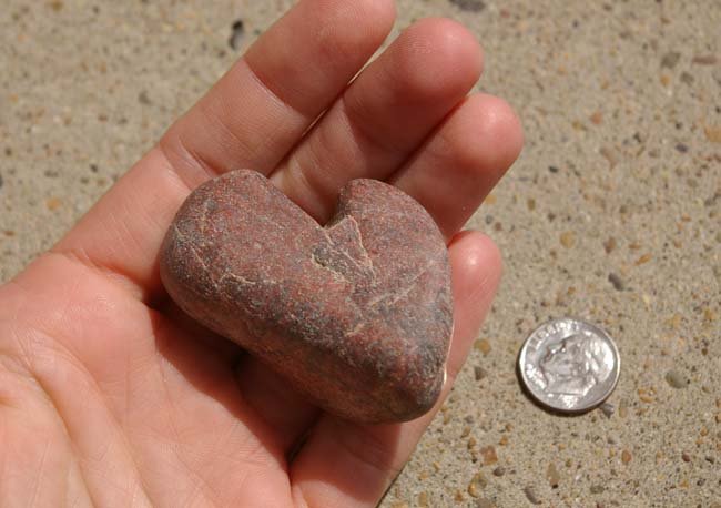 Red Heart Shaped Rock #167