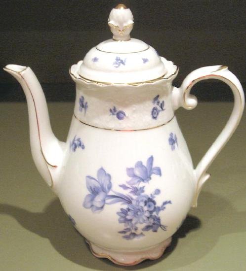 Germany Fine Porcelain Blue & White Teapot Schumann Arzberg