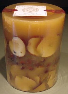 SPICY APPLE Botanical Pillar Candle by Rosy Rings Candles