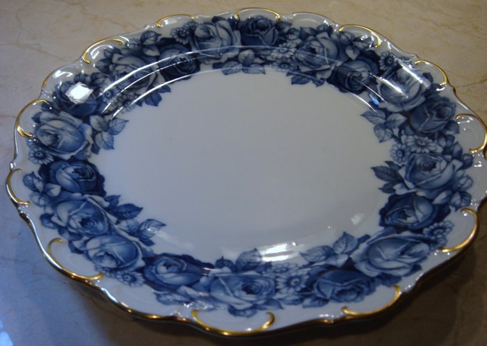 Schumann Bavaria HEIRLOOM Plate Blue & White Transferware