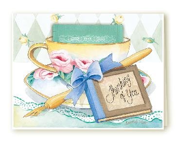 Thinking of You Tea Cup Greeting Card SET of 6