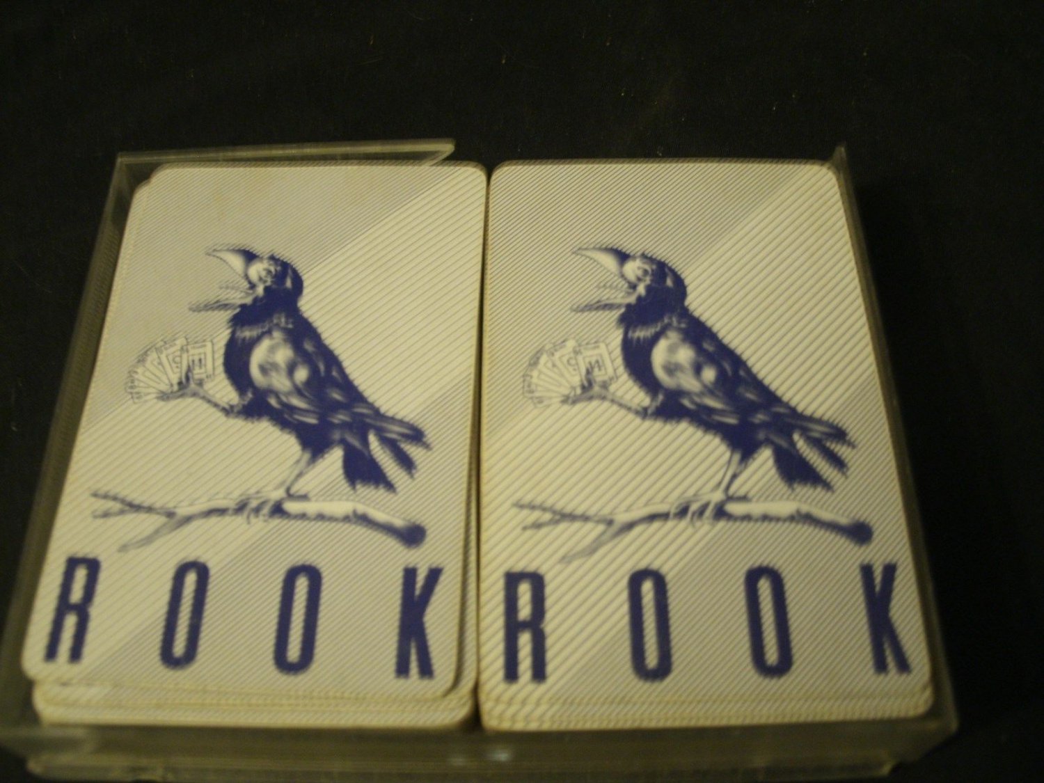 Parker Brothers ROOK Card Game In Case With Rules Book Old Style Blue