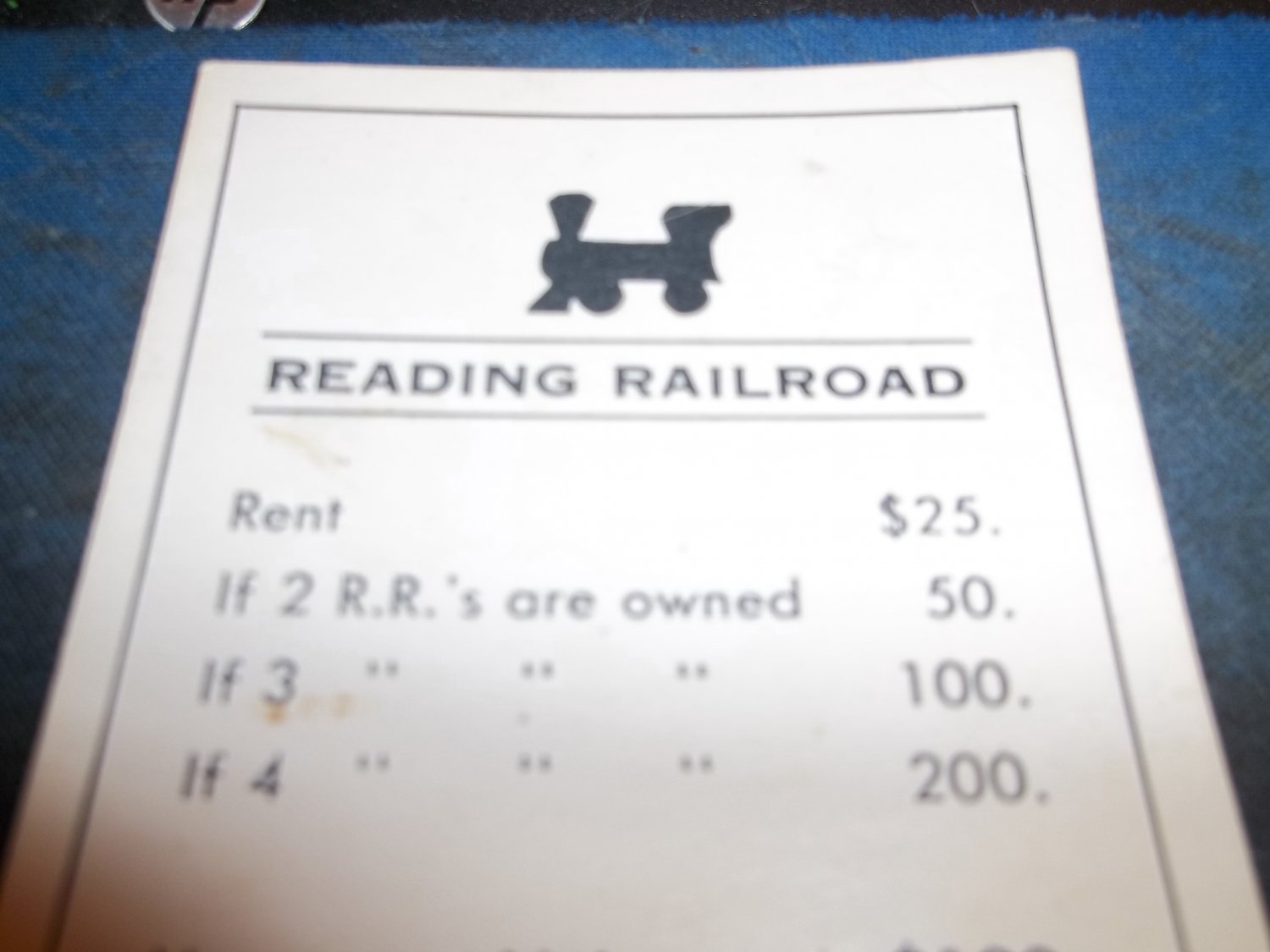 Reading Railroad Monopoly