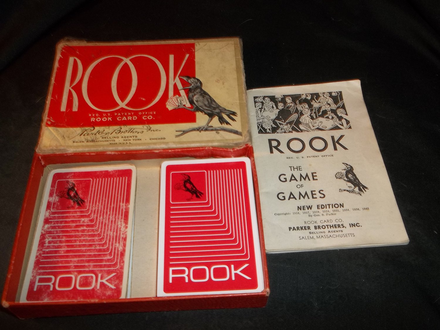 Vintage Rook Game Complete Includes Rules Red Backs