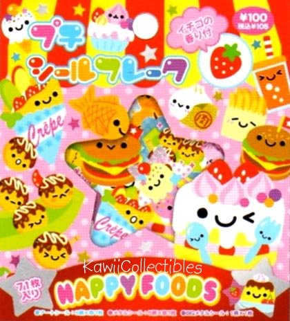 Kawaii Kamio Strawberry Scented Stickers Sticker Sack Happy Foods NIP
