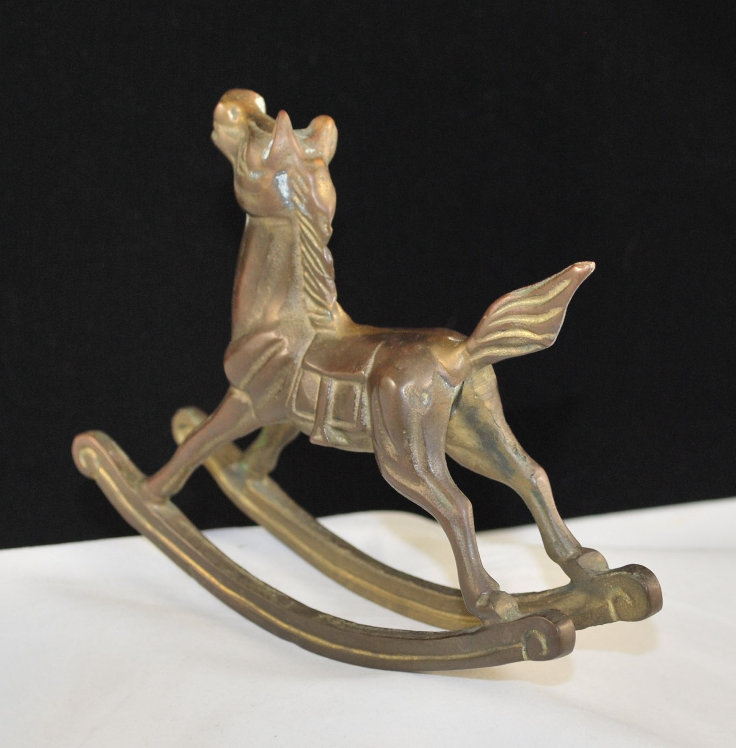 Vintage Brass Rocking Horse Figurine