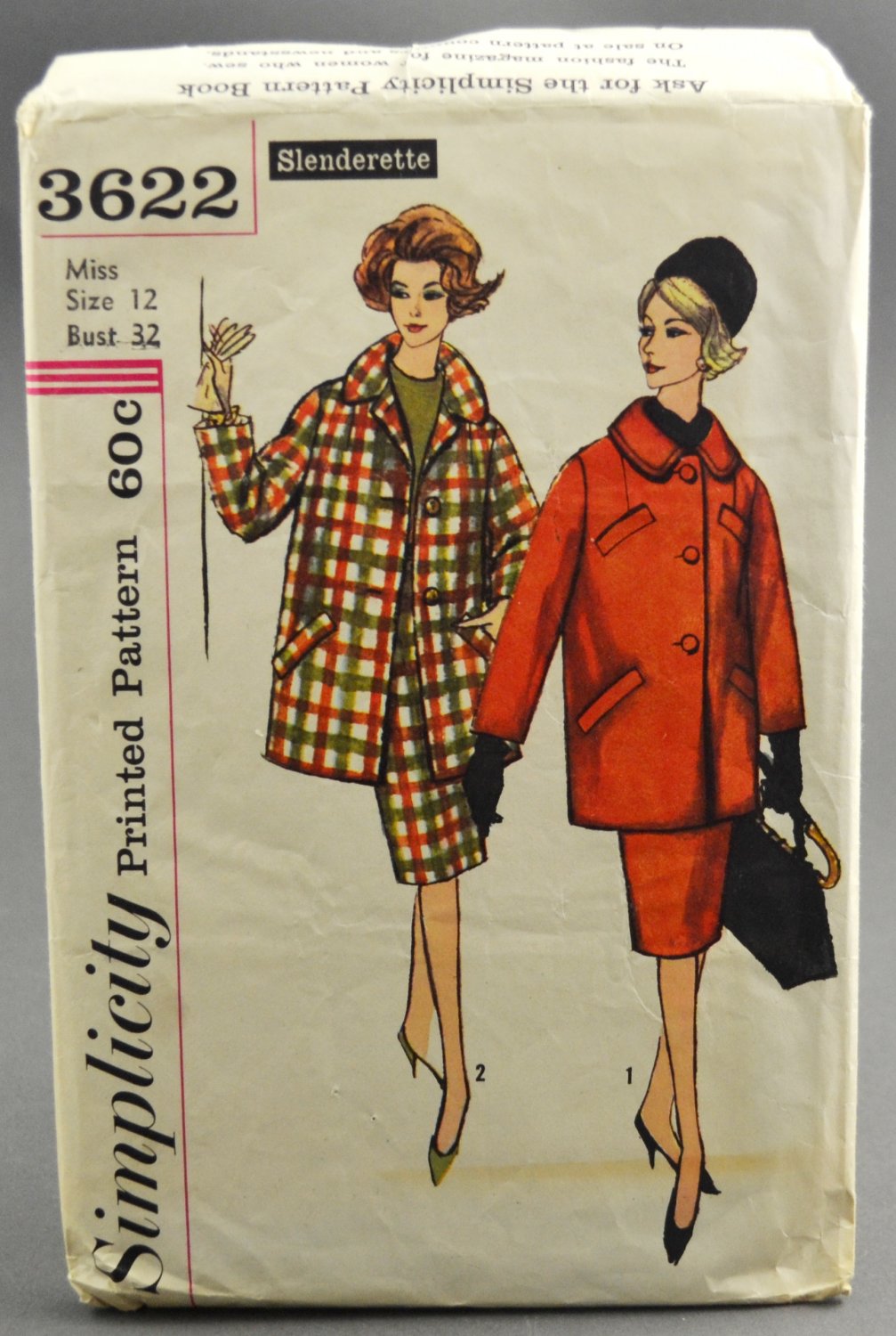 Simplicity Slenderette 3622 Sewing Pattern Misses' Walking Suit Skirt ...