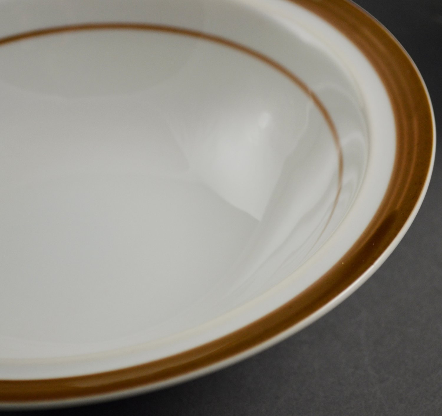 Set of 2 Sand Script AGI Japan Stoneware Cereal Bowls w/ Flat Rim