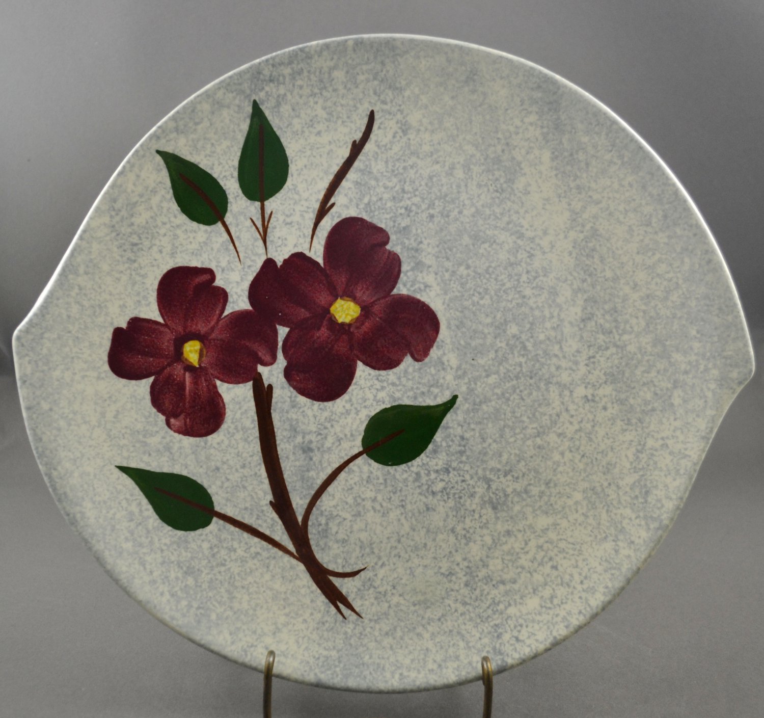 Blue Ridge Southern Potteries Palisades Floral Speckled Platter