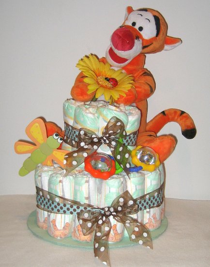 Ladybugs are Tiggerific Tigger Diaper Cake