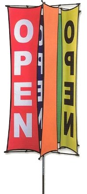 Store OPEN Spinning Sign 25x48- for Commercial - Retail Stores - Pole ...