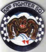 58TH FIGHTER SQUADRON USAF PATCH F-15 EAGLE FIGHTER JET WAR COMBAT ...