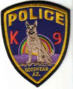 GOODYEAR AZ K9 POLICE UNIFORM PATCH ARIZONA COPS DOGS LAW OFFICER DRUGS ...