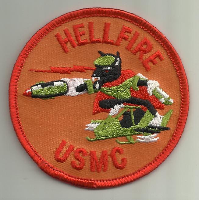 HELLFIRE USMC PATCH MISSILE ROCKET HELICOPTER WEAPON