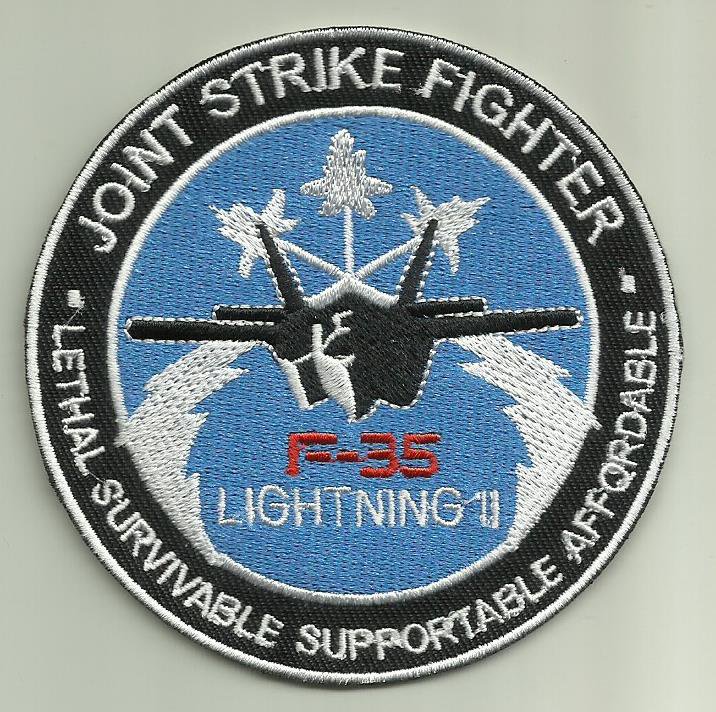 F-35 LIGHTNING II JOINT STRIKE FIGHTER AIRCRAFT PATCH USAF PILOT FLY USA