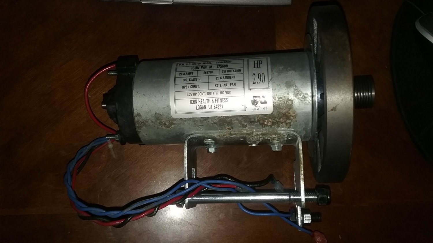 Drive motor w/ flywheel - treadmill