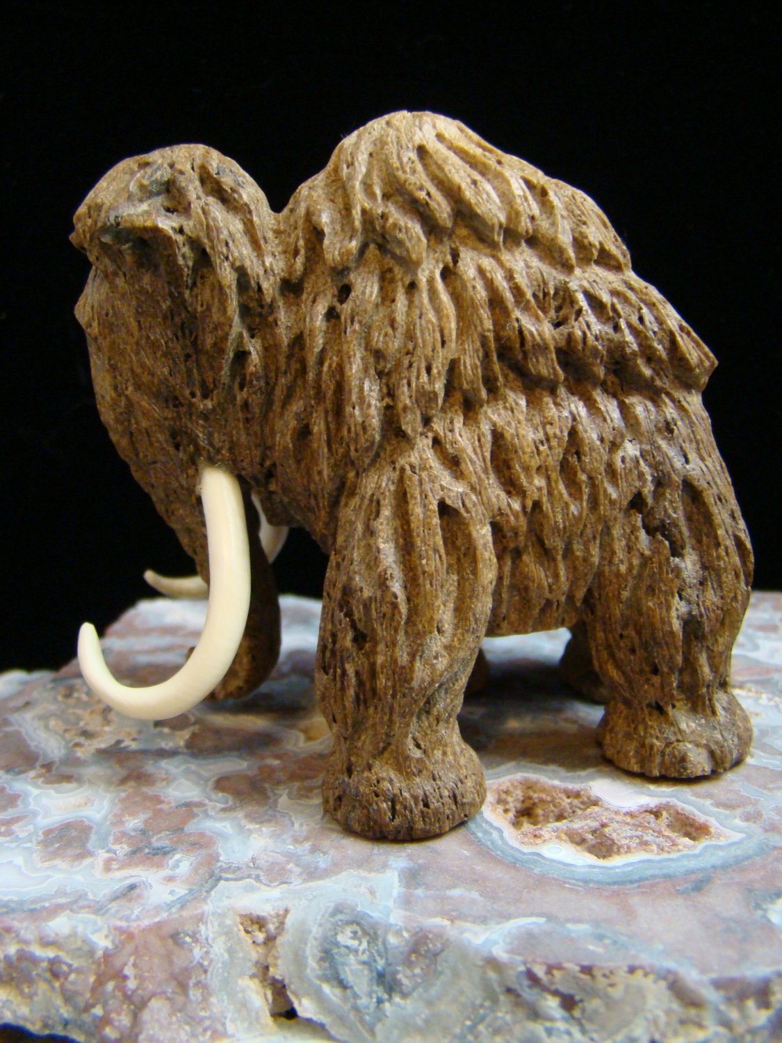 BABY MAMMOTH INUIT / ESKIMO CARVING - FOSSIL IVORY TUSK - ALASKA ICE ...