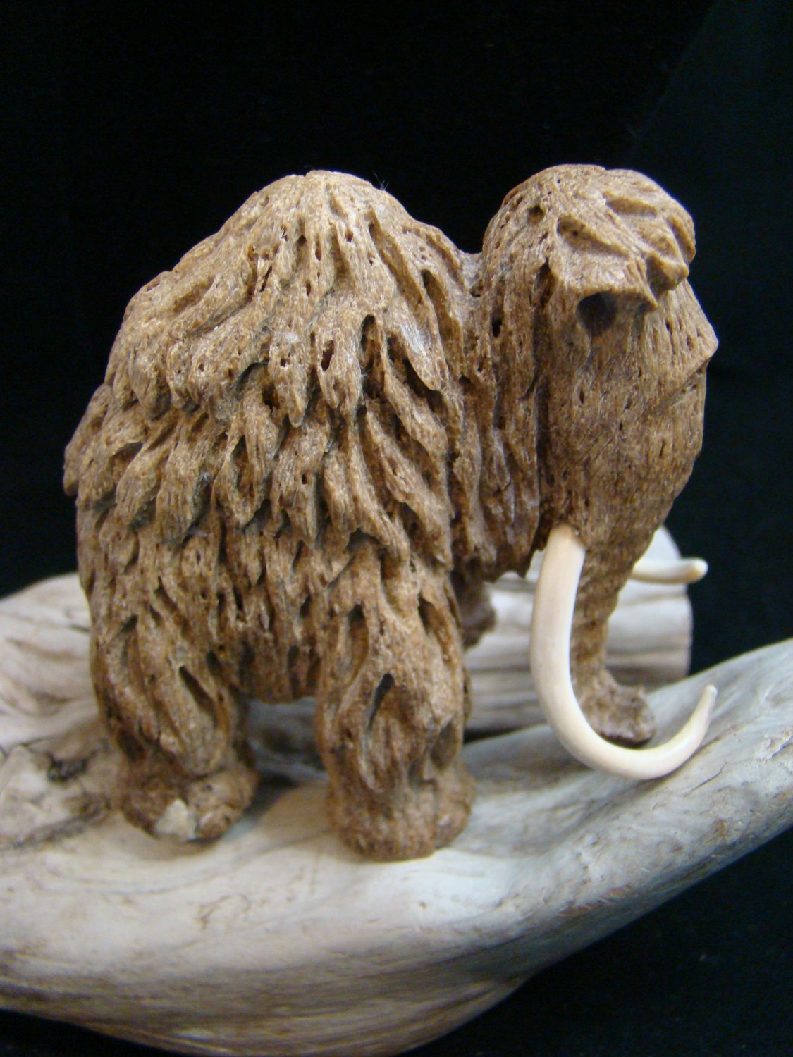 BABY MAMMOTH INUIT / ESKIMO CARVING - FOSSIL IVORY TUSK - ALASKA ICE ...